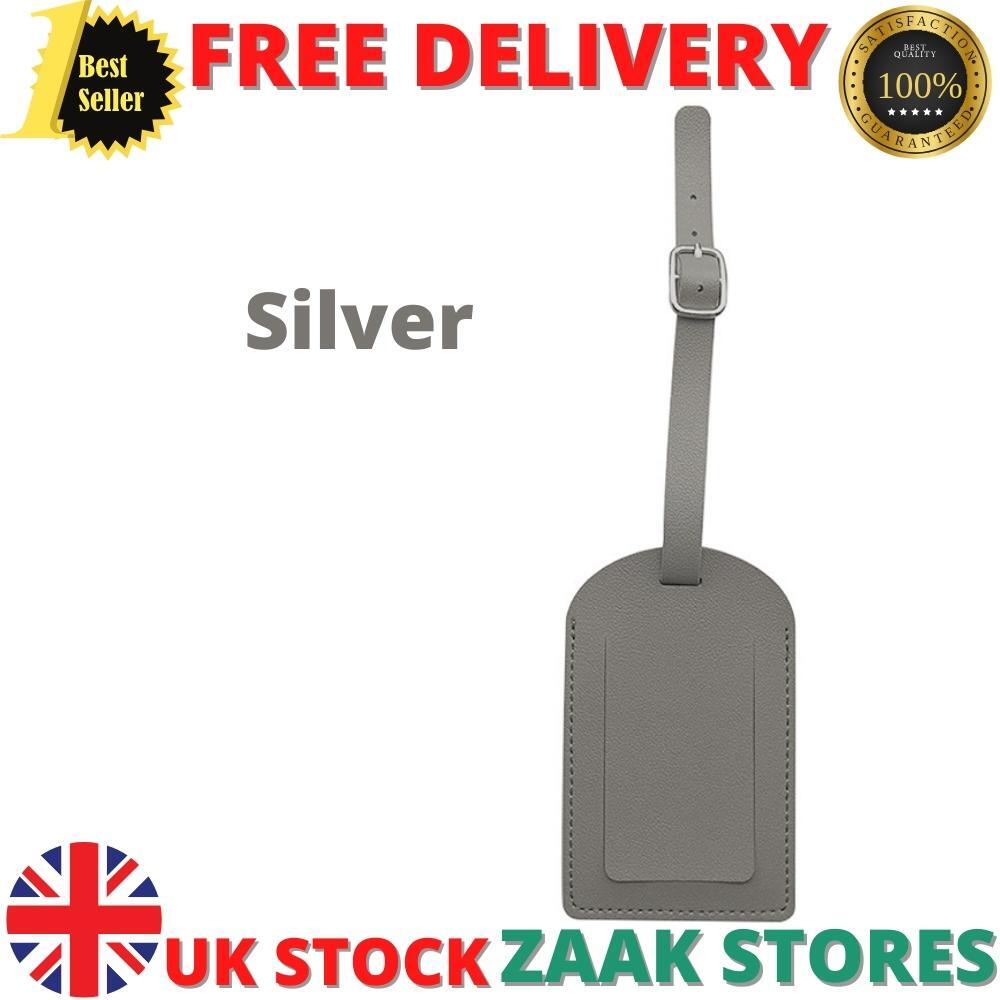 Leather Luggage Tags Suitcase Id Card Name Baggage Address Label ...