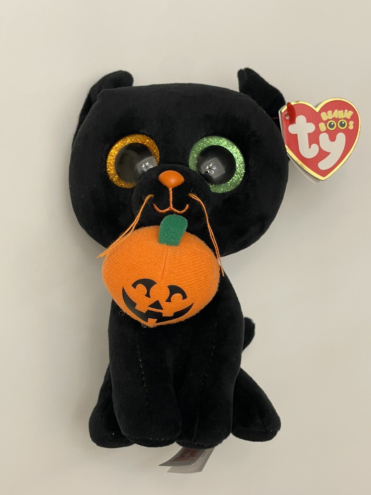 RARE & RETIRED TY BABY BEANIE BOOS~SHADOW THE HALLOWEEN BLACK CAT ...
