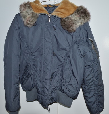 KC COLLECTIONS Women's Gray Puffer Jacket With Faux Fur Hood Size XS | eBay