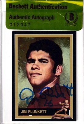 Jim Plunkett autographed autograph Stanford 1970 Heisman Trophy winner ...