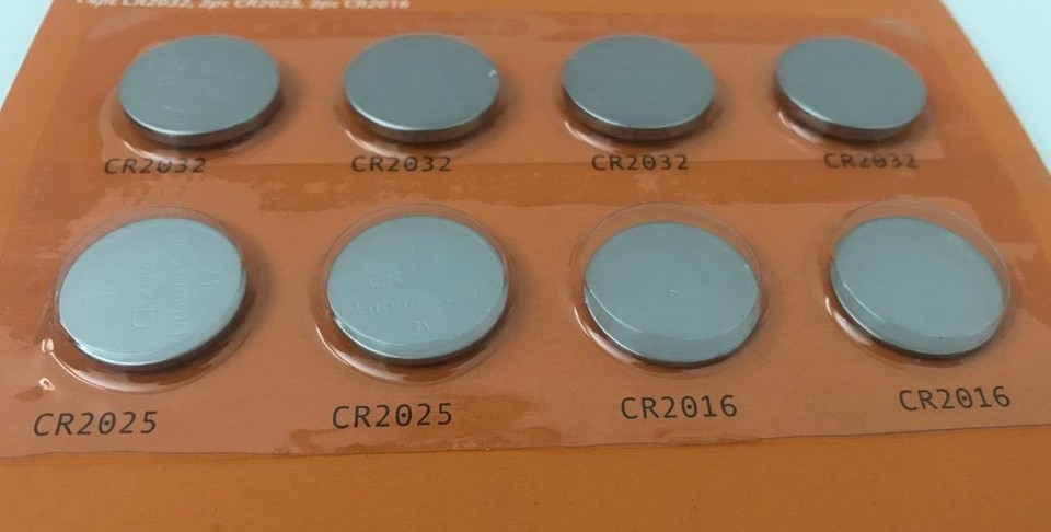 8pc Button Batteries Assorted Button Cell Lithium 3V Batteries | eBay