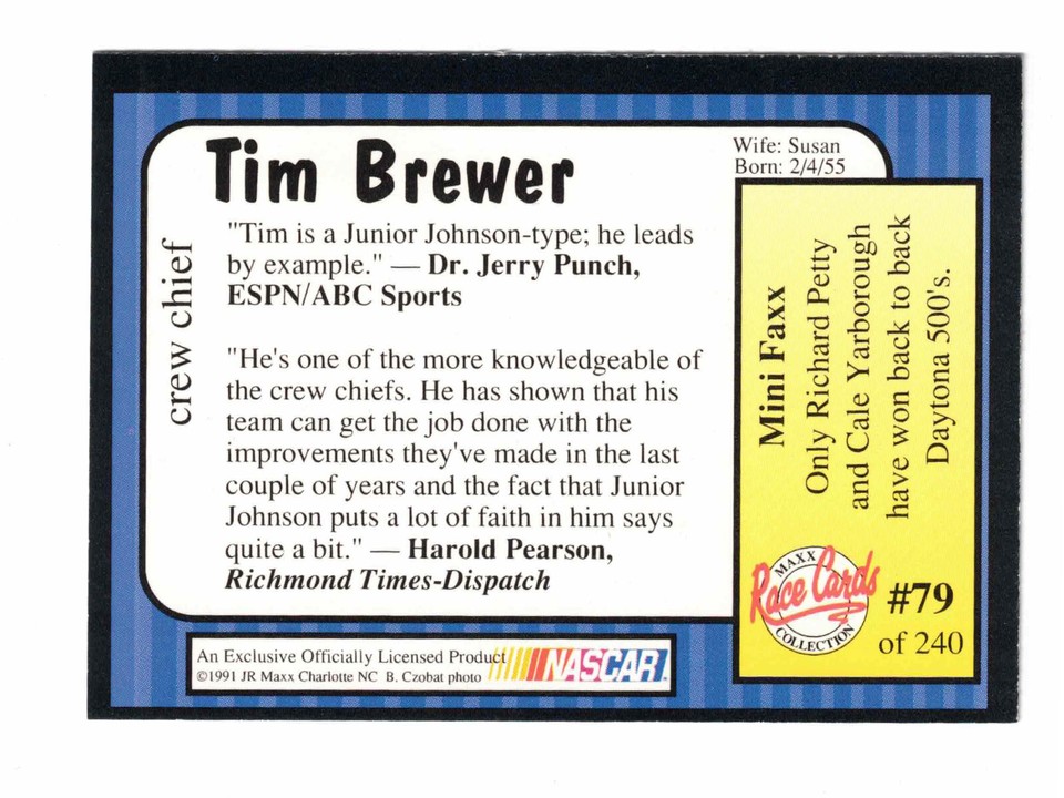 1991 Maxx Tim Brewer #79 | eBay