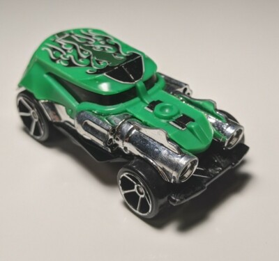 HOT WHEELS SHELL SHOCK GREEN w/Flames 1/64 Diecast | eBay