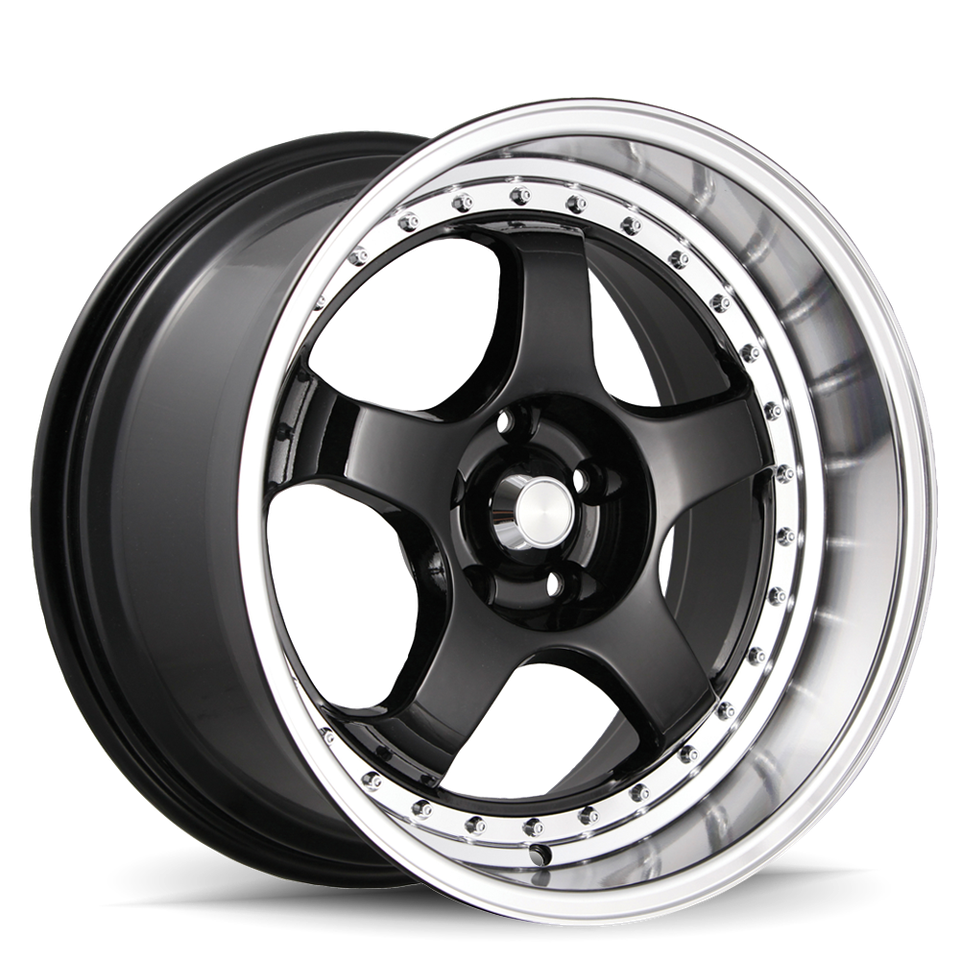18x10 +15 Konig SSM 5x114.3 Gloss Black W/ Machined Lip Wheels (Set of ...