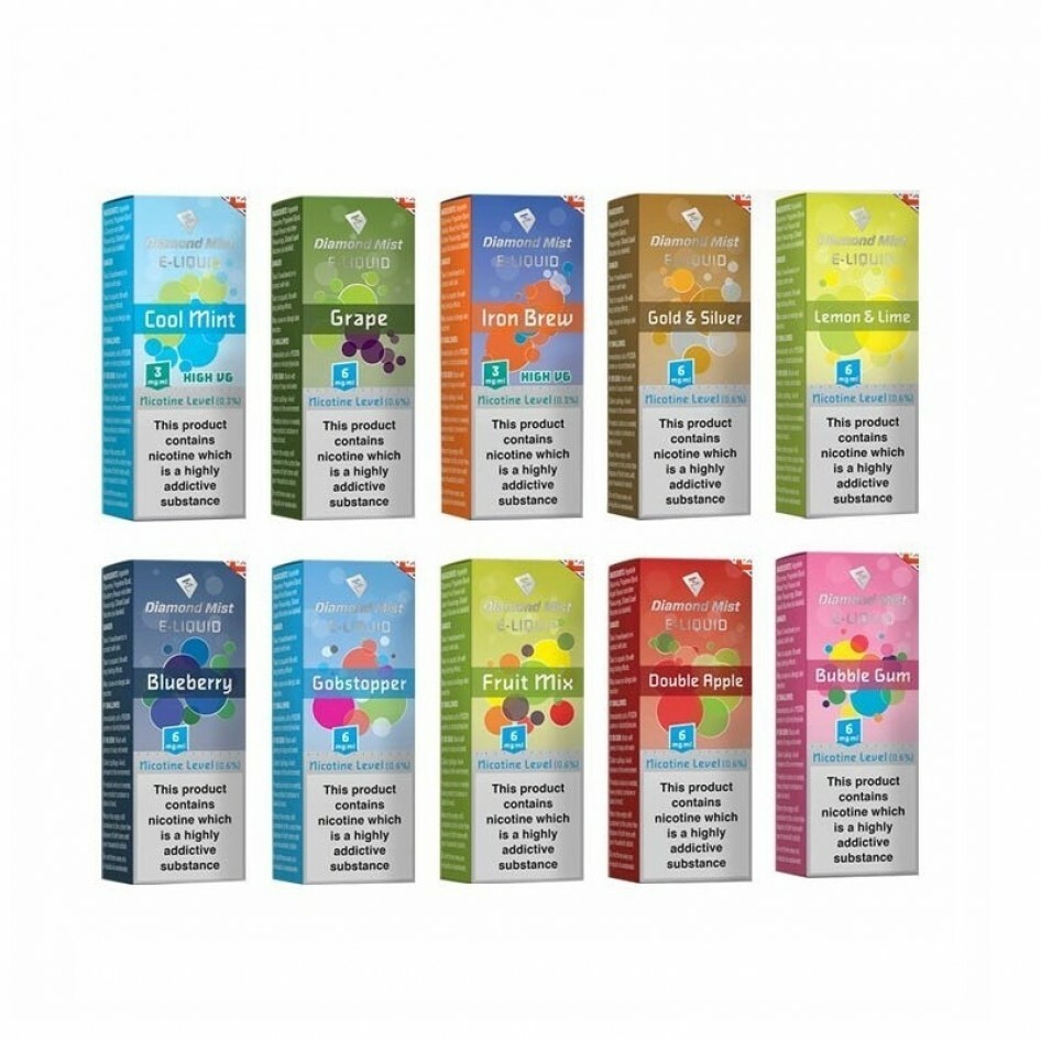 DIAMOND MIST E LIQUID Vape Juice 0mg 3mg 6mg 12mg 18mg + Nic Salt ...