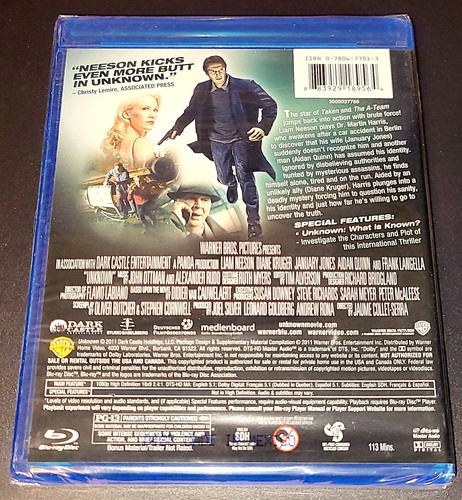 Unknown (Blu-ray 2011) Liam Neeson Action/Thriller BRAND NEW SEALED ...