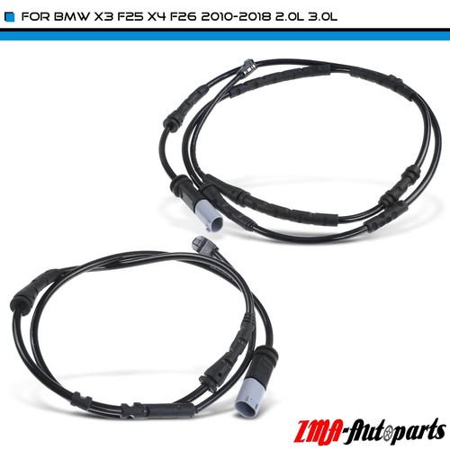 2x Front Rear Brake Pad Wear Sensor w/ 2-Pin for BMW F25 F26 X3 X4 2010 ...