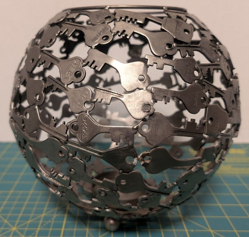 Handcrafted Metal Keys Ball Round Key Sphere Orb Statue Sculpture Home ...