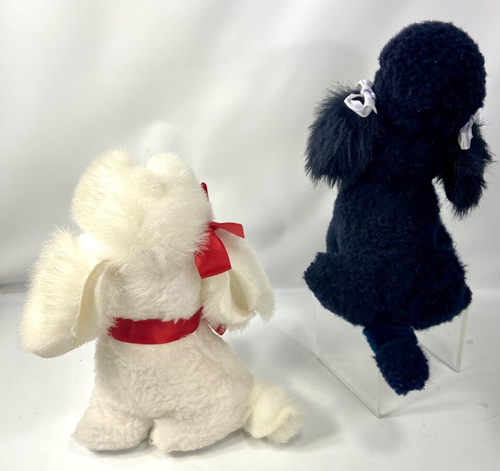 2 Vintage Stuffed Plush Poodles Dakin and K.B. Bros. Dogs | eBay