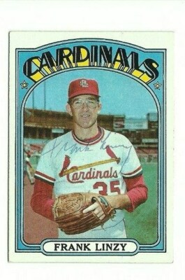 Frank Linzy 1972 Topps Cardinals authentic autographed card | eBay