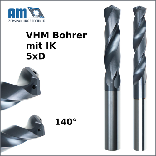 VHM Spiralbohrer 5xD VHM-Bohrer lang mit Innenkühlung | eBay.de