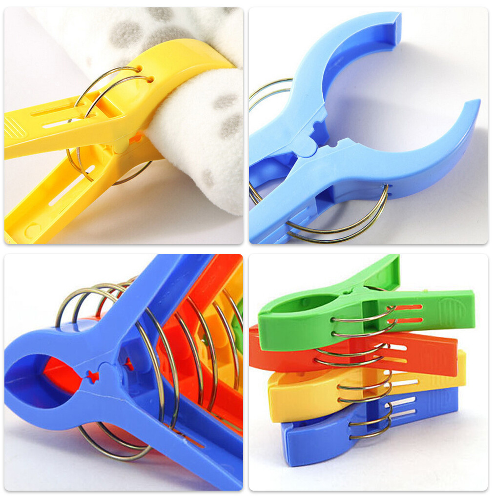 Towel Clips Plastic Clothes Clamps Sock Bath Towers Laundry Windproof ...