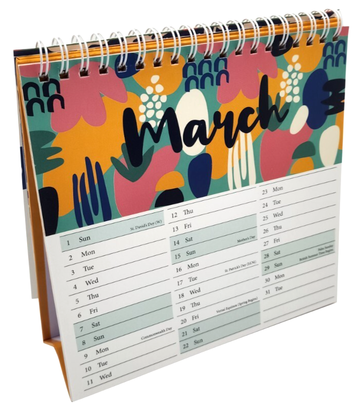 2026 Month to View Desk Calendar Home Office Table Work Top Planner ...