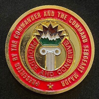 650th Area Support Group Commander & CSM Challenge Coin | eBay