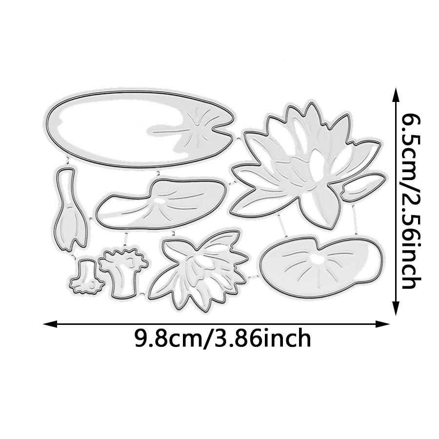 Lotus and lotus leaves Metal Cutting Dies DIY Scrapbooking Cards Making ...