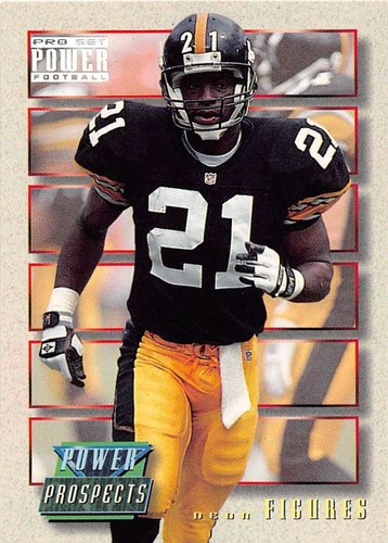 DEON FIGURES 1993 PRO SET POWER UPDATE PROSPECTS #35 RC STEELERS (BOX ...