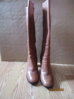 Ladies Liz & Co Caramel Color Fashion Boots 3.5" Heels 024-7243 Sz 8.5 ...