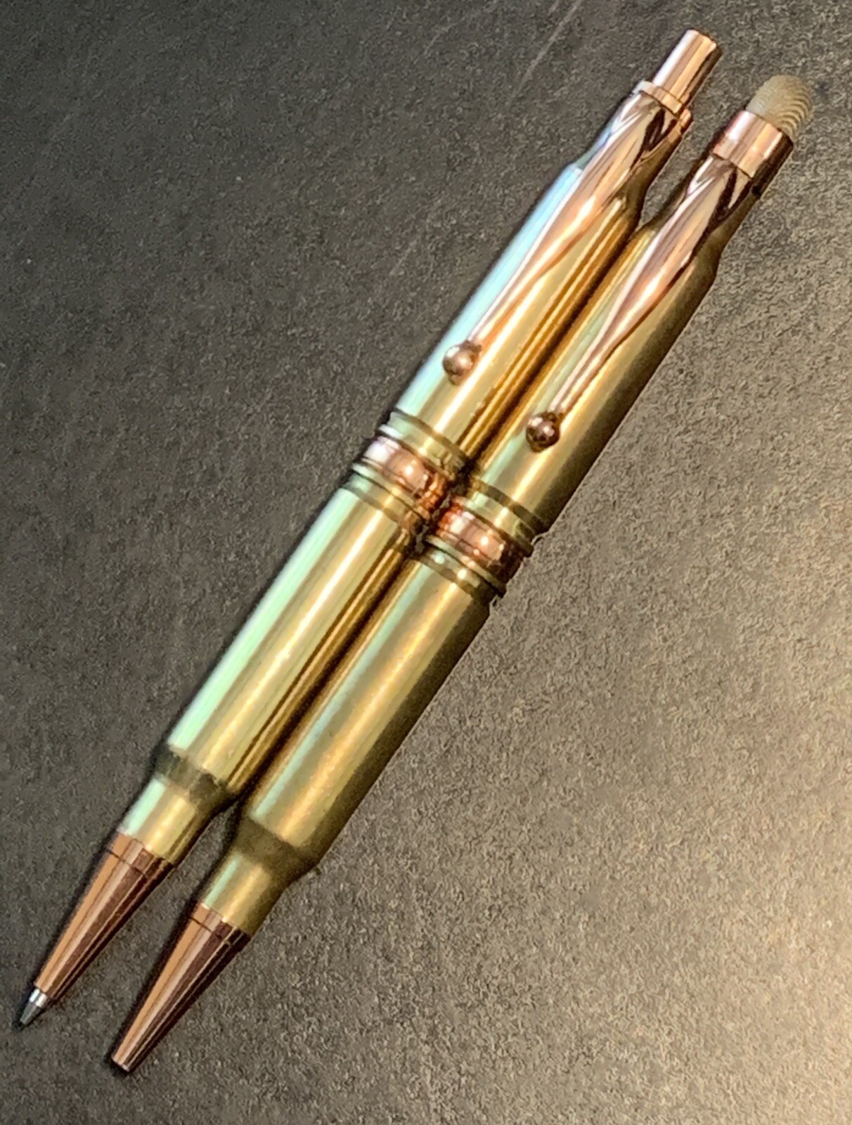 .308 Caliber Bullet Pen & Pencil Set, Handmade With 2-308 Brass Bullets ...