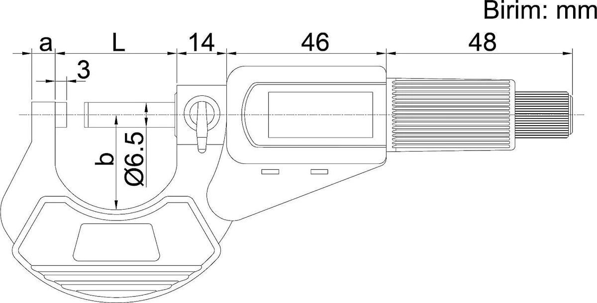 Digital Micrometer Drawing