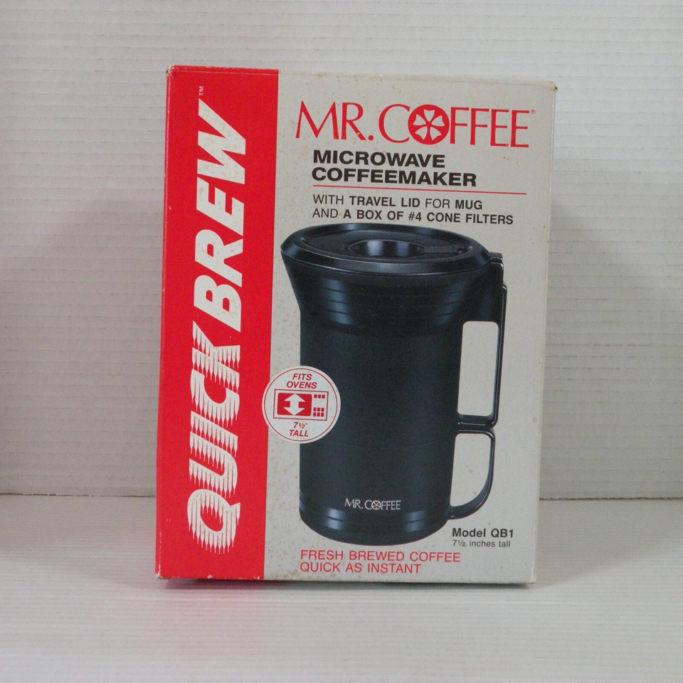 Mr. Coffee Quick Brew QB1 Microwave Coffeemaker w/ 10 oz Travel Mug | eBay