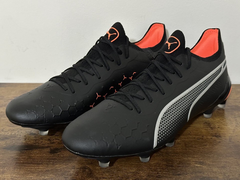 PUMA KING ULTIMATE FG AG ECLIPSE PACK BLACK SILVER ORANGE 107097-02 ...