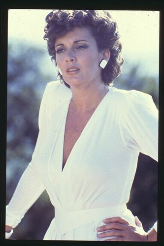 Sarah Douglas Falcon Crest Portrait Photo original 35mm Transparency ...
