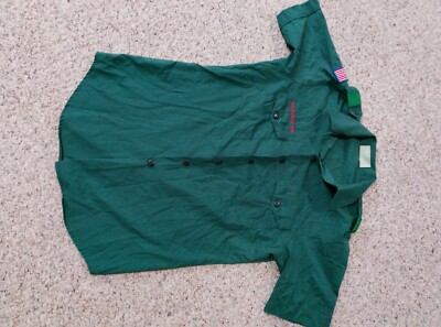 Boy Scouts VENTURING Uniform Shirt Medium BSA Green Made in USA | eBay