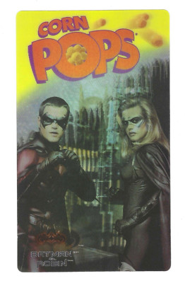 Batman & Robin 1997 Kellogg's Corn Pops 3D Lenticular Insert Alicia ...