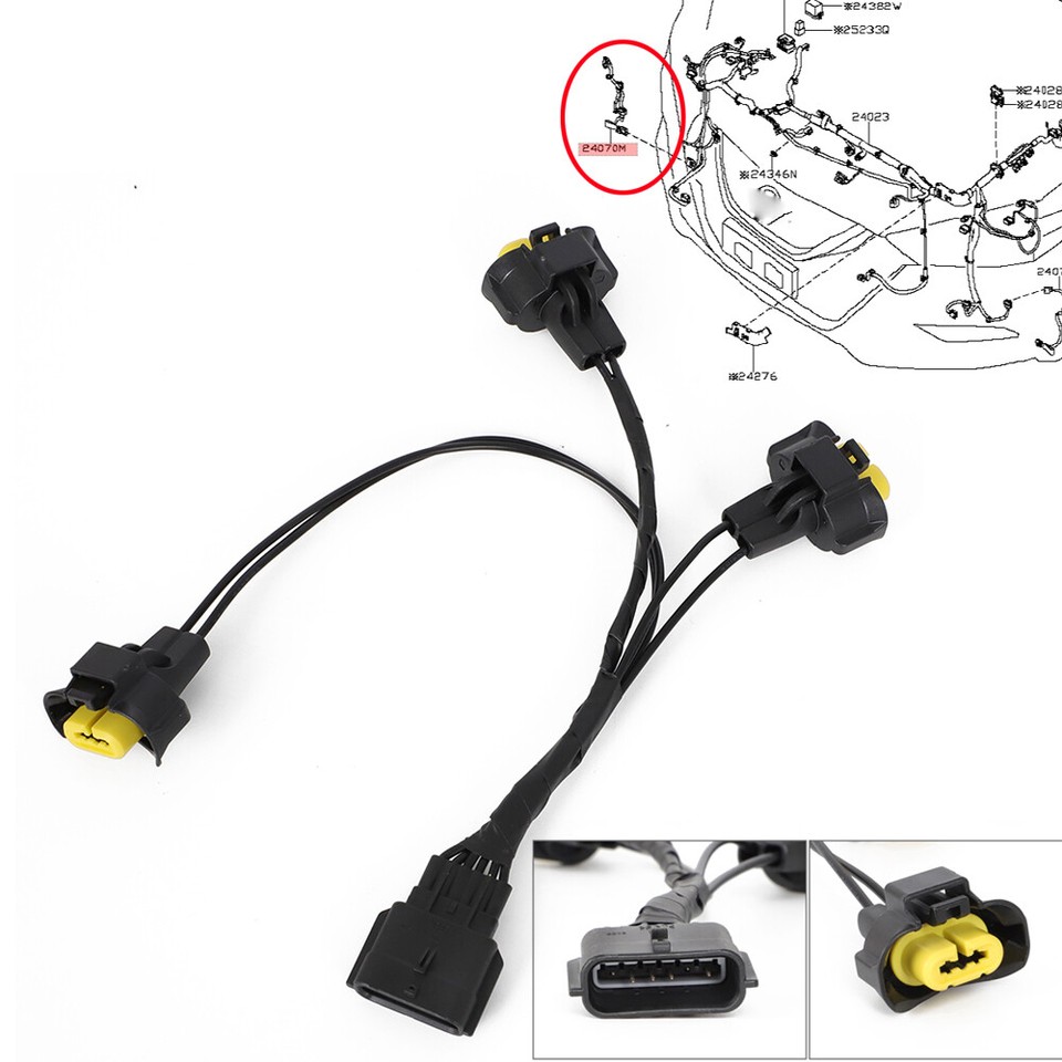 For 2016-2019 Nissan Maxima Passenger RH Fog Light Lamp Wire Harness ...
