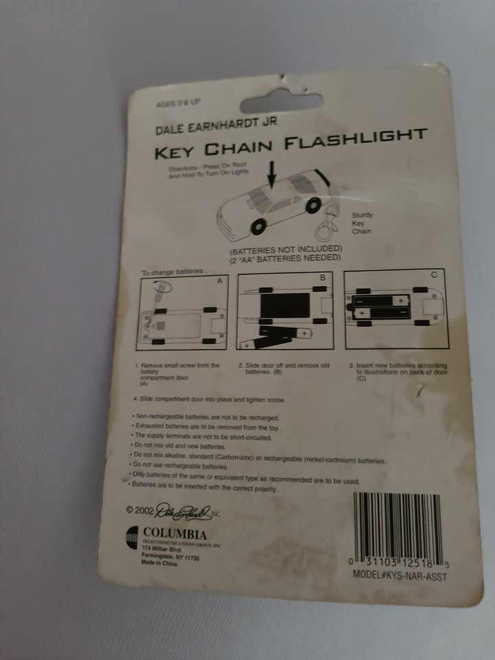 Dale Earnhardt JR Flashlight Nascar keychain ... | eBay