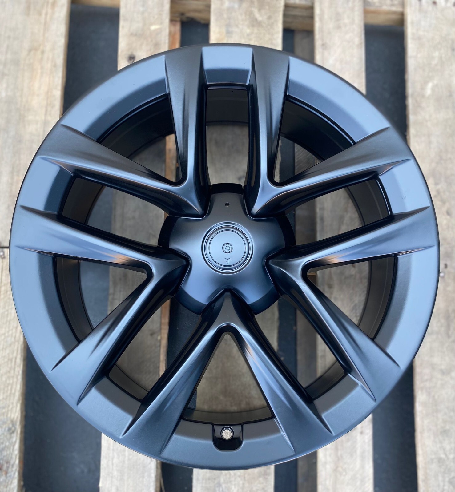 (4) PCS of 19" MATTE BLACK WHEELS 19x8.5 RIMS 5x114.3 FIT TESLA MODEL 3 ...