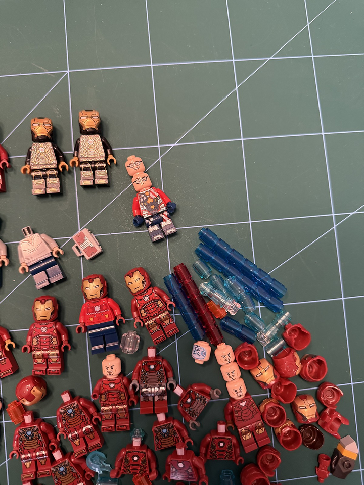 LEGO Marvel Minifigures Bundle - Iron Man Variations/Tony Stark - Lot 4 ...