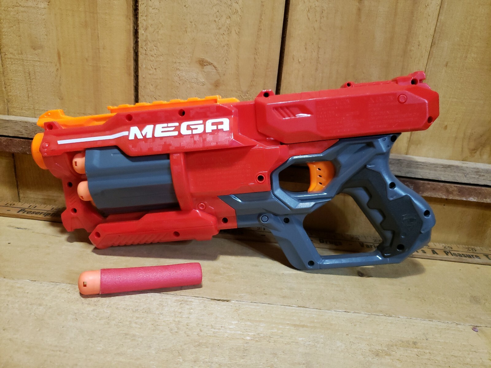 NERF N-strike Elite Mega CycloneShock Blaster + 6 Bullets 794628107509 ...
