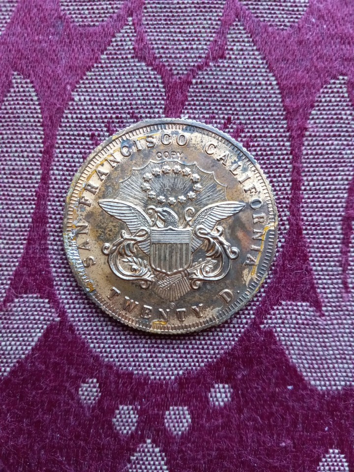SAN FRANCISCO CALIFORNIA COPY REPRODUCTION 1854 GOLD DOLLAR COPY REPRO ...