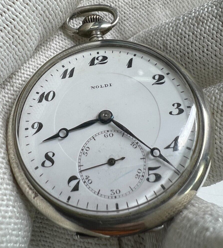 noldi pocket watch 42.4 mm silver 0.900 running | eBay Australia