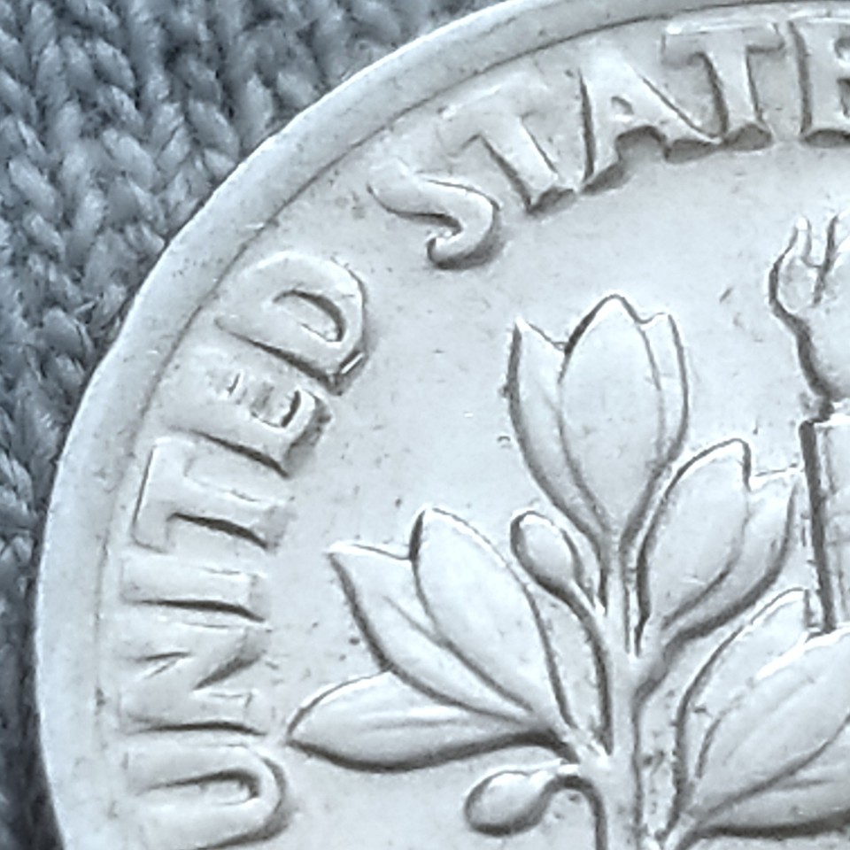 1985 D Roosevelt Dime 10c Strike Errors Broadstrike error Fade Fat ...