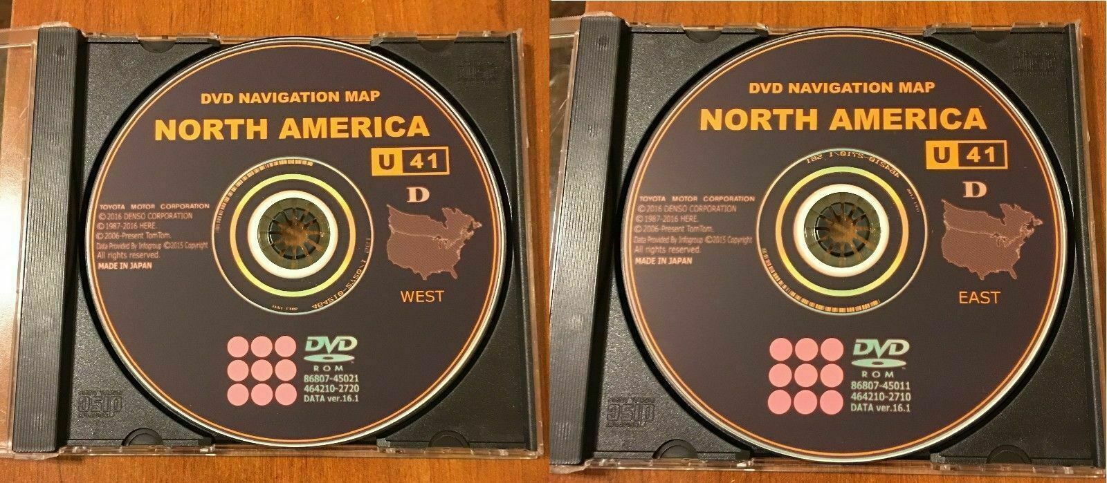Toyota Lexus Scion ENTIRE USA+CANADA ver U41 Navigation DVD GPS Map ...