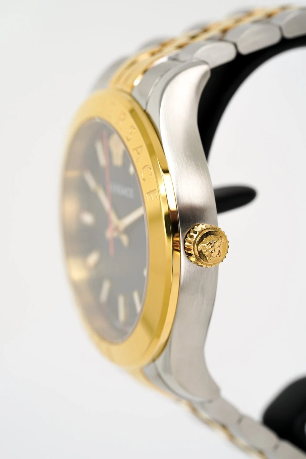 Men's Versace Hellenyium Two-Tone Bracelet Watch Blue Dial VEVK00620 ...