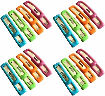 4 Pack of 16 Beach Bright Coloured Rectangle Snap Hair Clip Slides | eBay