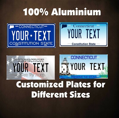 Connecticut State Car Auto OR Motorcycle Custom Personalized Plates ...