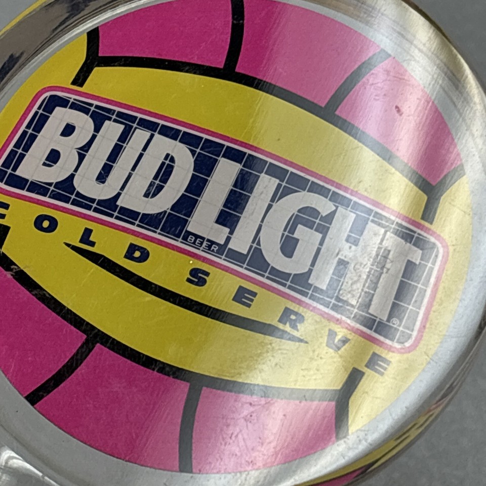 Vintage Bud Light Volleyball Pink Yellow Cold Serve Beer Tap Handle ...