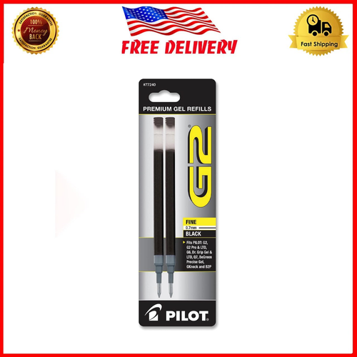 Pilot, G2 Gel Ink Refills, Fine Point 0.7 mm, Black, Pack of 2 | eBay