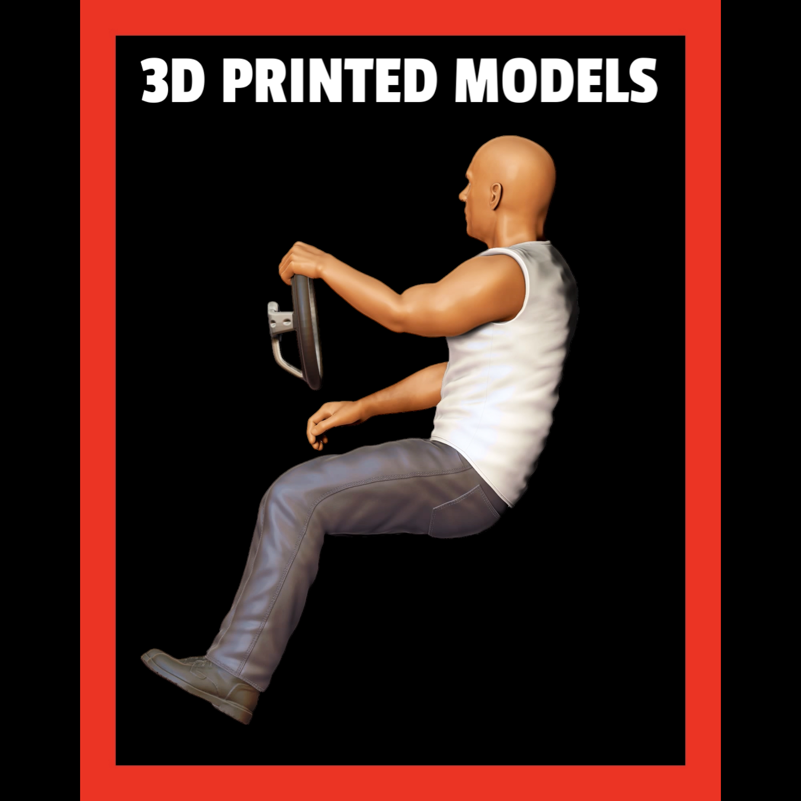 Fast and Furious Resin 3d printed Domonic Toretto Driving Model Car ...