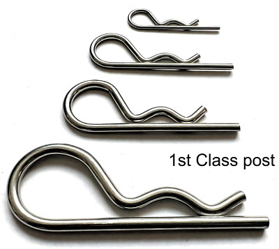 R Clip Stainless Steel 304 A2 Beta Pins 1.0mm 1.2mm 1.5mm 2mm 2.5mm 3mm ...