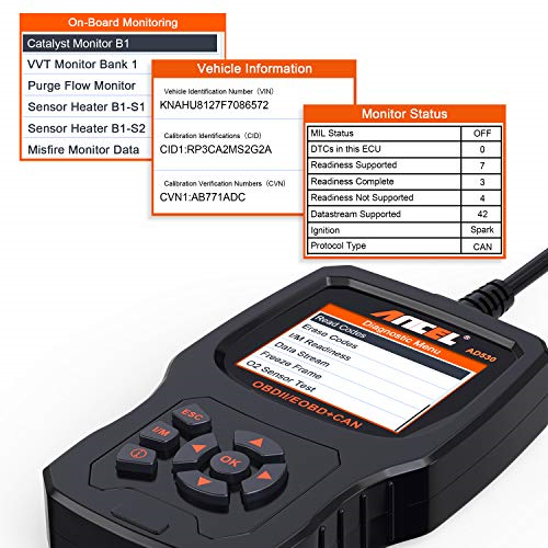 ANCEL AD530 Vehicle OBD2 Scanner Car Code Reader Diagnostic Scan Tool ...