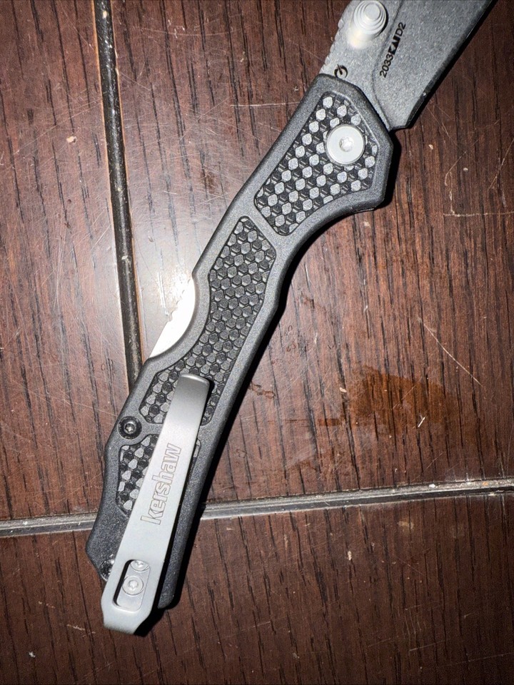 Kershaw 2033 Cargo Pocket Knife D2 Blade Steel Mid-Lock Lockback GFN ...