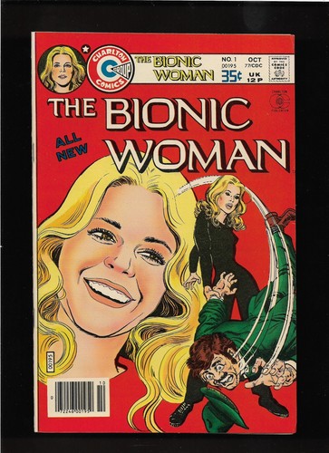 1977 #1 THE BIONIC WOMAN CHARLTON COMICS LINDSAY WAGNER VERY HIGH GRADE ...