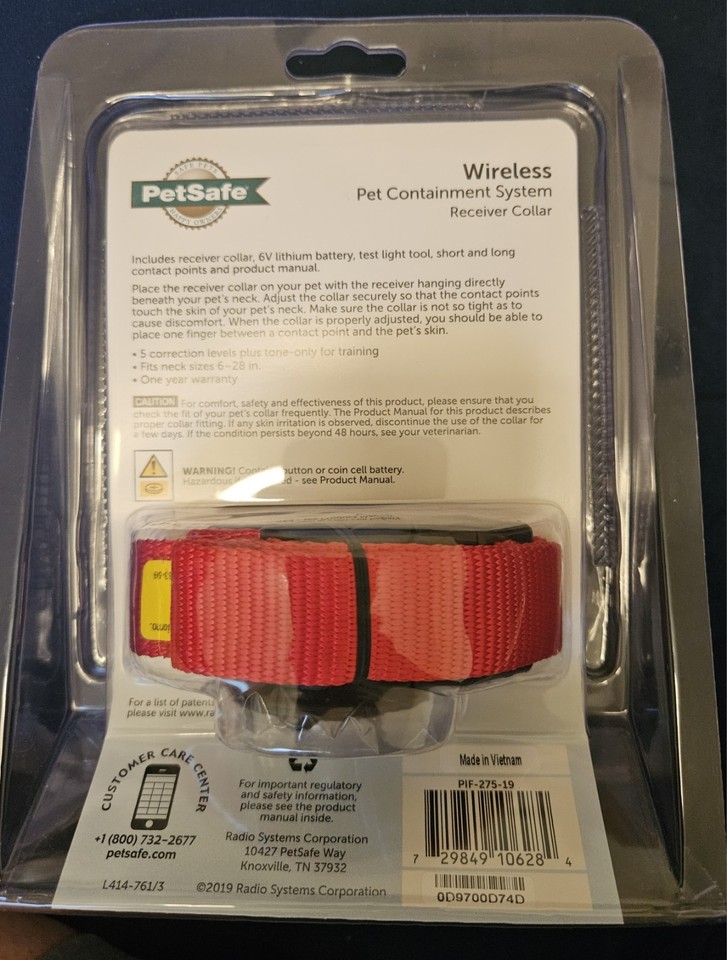 PetSafe PIF-275-19 Wireless Fence Receiver Collar NEW IN BOX ...