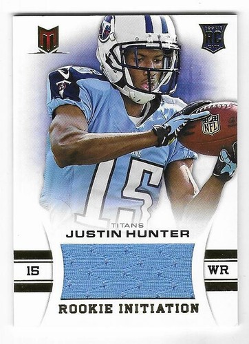Justin Hunter 2013 PANINI MOMENTUM NFL ROOKIE INITIATION JERSEY CARD ...