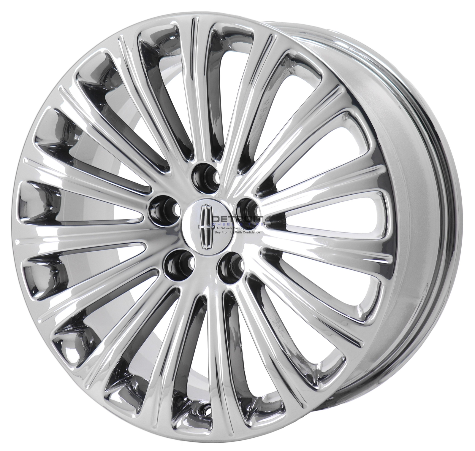18" LINCOLN MKX PVD BRIGHT CHROME WHEELS-H RIMS FACTORY OEM 3851 ...